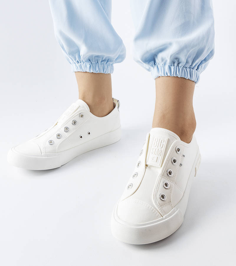 Białe wsuwane trampki Big Star LL274162 | Obuwie Gemre online