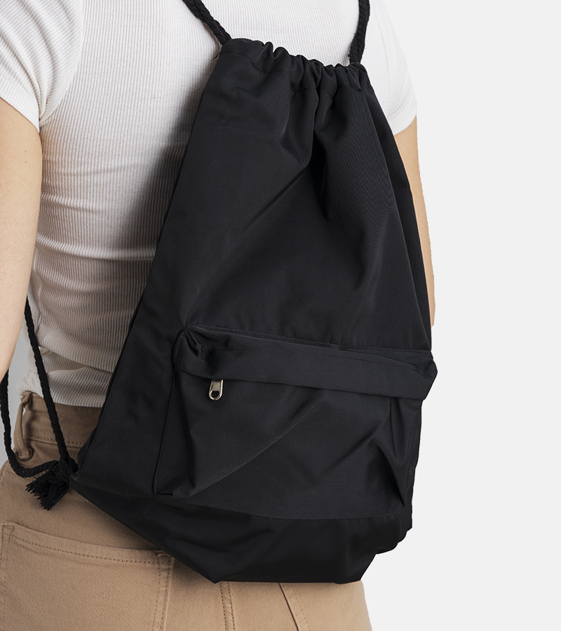 Czarny plecak typu worek Vicena | Obuwie Gemre online